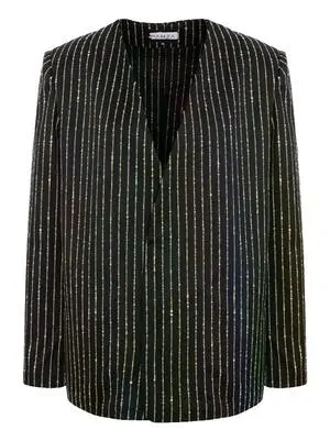 HAMZA 247 Striped Blazer - Black