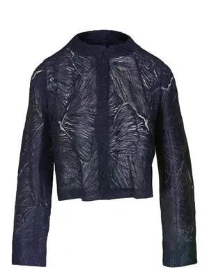 Akris Cropped Lace Jacket - Blue