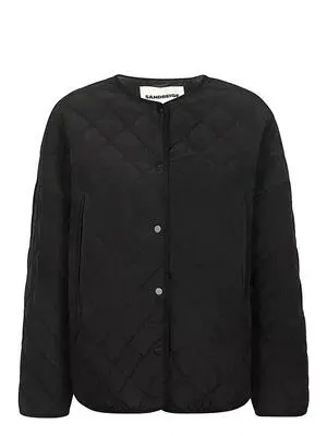SANDBEIGE Quilted Crew-Neck Jacket Black