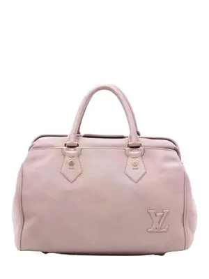 LOUIS VUITTON 2010 Limited Edition Cuir Cinema Intrigue Top Handle Bag - Pink