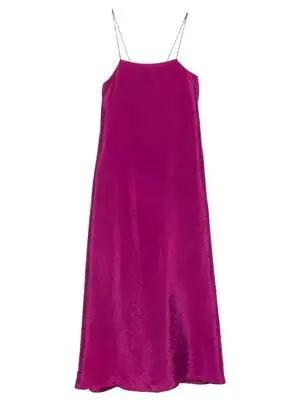 RAME Satin Spaghetti Strap Maxi Dress - Pink