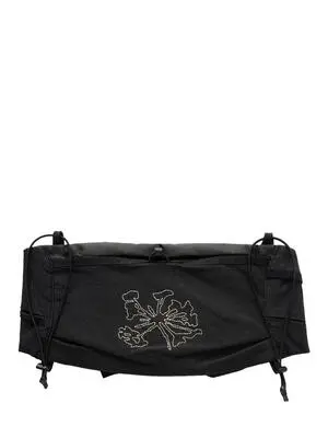PORTAL Borders Embroidered Ripstop-trimmed Mesh Belt Bag - Black