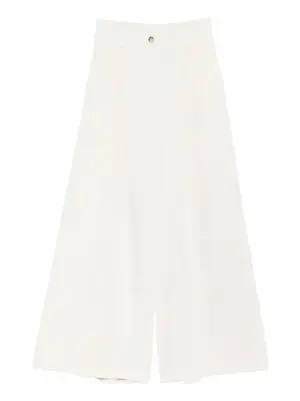 PHILIA LOFT Pleated Wide-leg Trousers - Neutrals