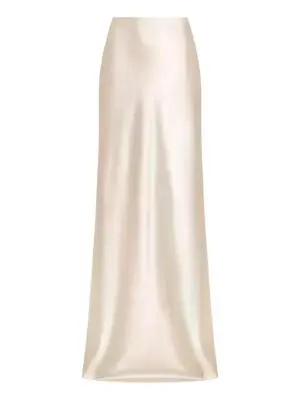 ALEXIA & ANTONIA Bias-cut Maxi Skirt - Neutrals