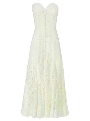 Costarellos Shara Corded-lace Midi Dress - Neutrals