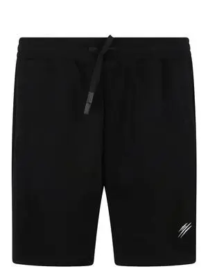 PLEIN SPORT Elasticated Chrome Scratch Shorts - Black