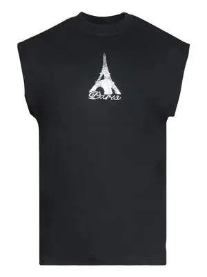 Vetements Crystal Paris Sleeveless T-shirt - Black