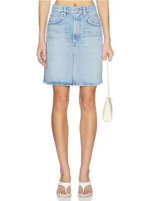 Citizens Of Humanity Etta Pencil Skirt In Light Wash Denim - Blue