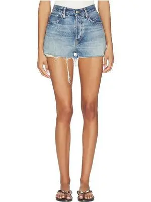FRAME The Dare Denim Shorts - Blue