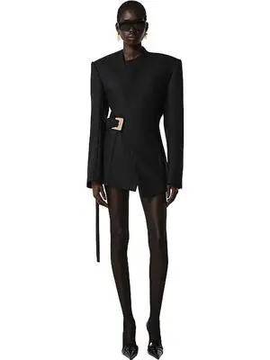 Revolve Sonya Jacket With Gold Buckle Detail - Black