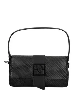 Armani Exchange Woven Logo Tote - Black