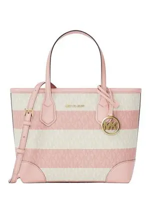 Michael Kors Eva Extra-small Striped Signature Logo Convertible Tote Bag - Pink