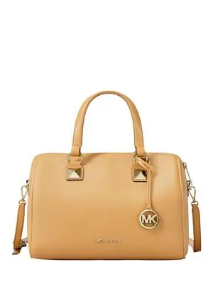 Michael Kors Pebbled Leather Duffle Bag - Yellow