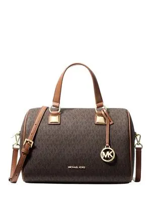 Michael Kors Signature Logo Duffle Bag - Brown