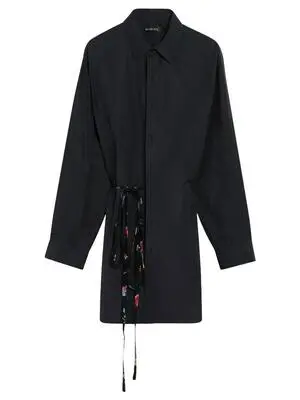 Balenciaga Tie-detail Mini Dress - Black