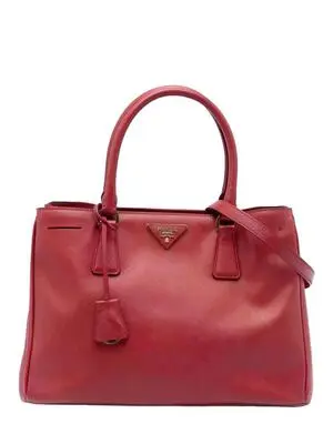 Prada Medium Saffiano Lux Galleria Satchel Red