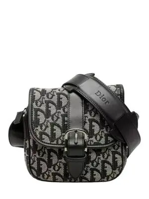 Dior 2003 Diorissimo Trotter Canvas Crossbody Bag - Black