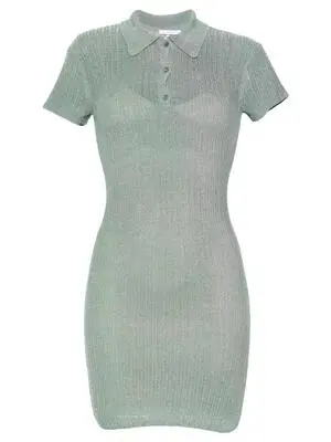 Patrizia Pepe Knitted Polo Dress - Green