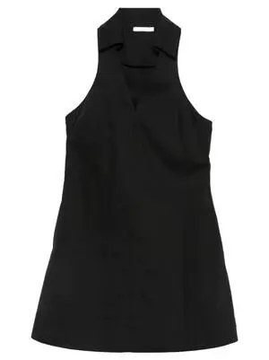Patrizia Pepe V-Neck Mini Dress Black