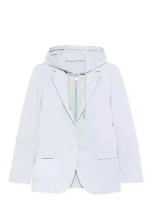 Eleventy Hooded Blazer - Blue