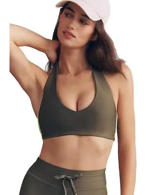 The Upside Oxford Sports Bra - Green
