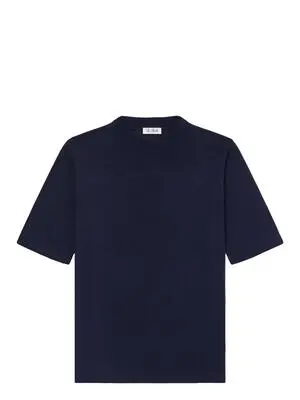 DE PETRILLO De Petrillo - Knitted Cotton T-Shirt - Men - Blue  Navy