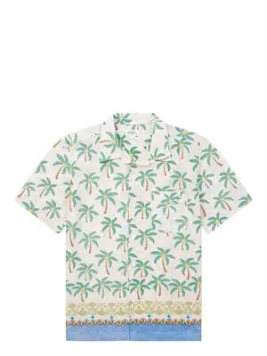 Hartford Hartford - New Palmito Printed Cotton Shirt - Men - Neutrals - XL Ecru