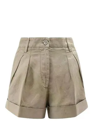 Aspesi Linen Gabardine Shorts - Neutrals