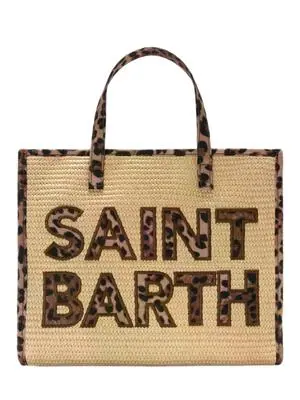MC2 SAINT BARTH Vivian Leopard Print Tote Bag - Neutrals
