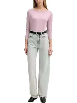 Sisley Acid-wash Straight Leg Jeans - Grey