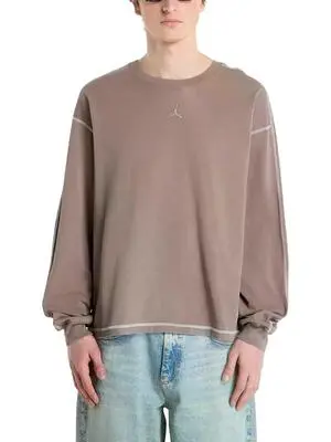 JORDAN Heavyweight Long Sleeve T-shirt - Brown