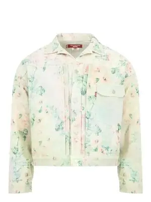 Junya Watanabe Floral Print Embroidered Jacket - Neutrals