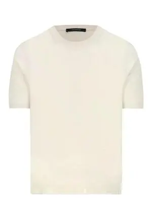 Tagliatore Crew-neck Short-sleeve Sweater - Neutrals