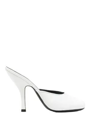 JUDE Peep-Toe Mules White