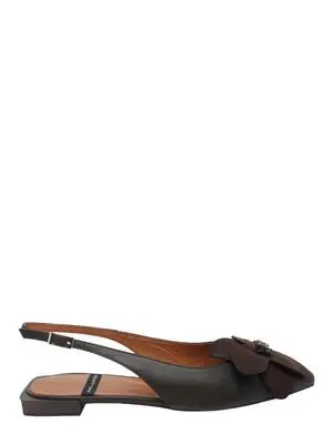ANGEL ALARCON Pointed Toe Slingback Pumps - Brown