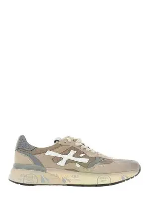 Premiata Mick 0.1 Lace-Up Sneakers Neutrals