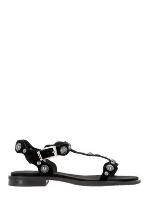 Ash Phanny Studded Sandals - Black