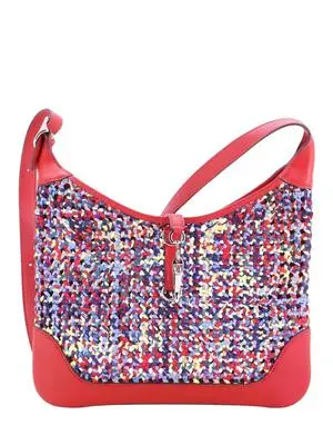 Hermès Trim Duo Bag Printed Silk And Leather 31 Crossbody Bag - Multicolour