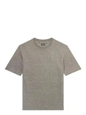 Zegna Oasi Knitted Linen T-shirt - Brown