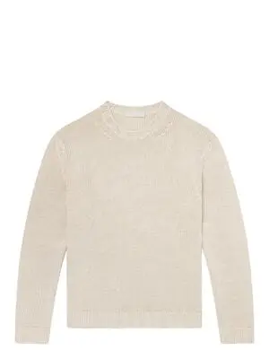 SAMAN AMEL Gio Silk Sweater - Neutrals