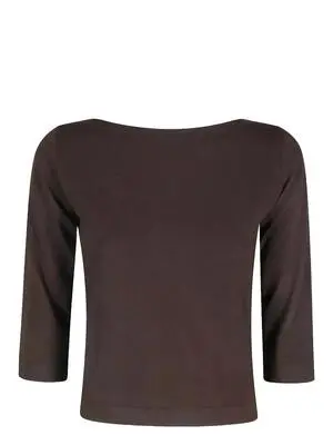 ROBERTO COLLINA Boat-neck Sweater - Brown