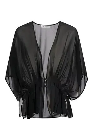 Max Mara Dapred V-neck Cape - Black