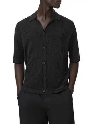 ALLSAINTS Heart Peace Cardigan Shirt - Black