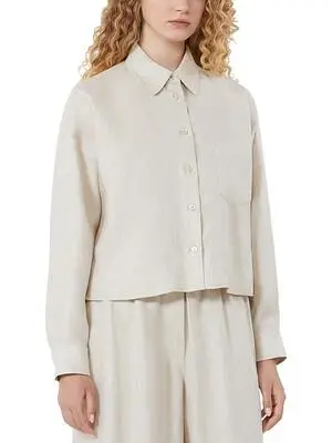 Max Mara Linen Canvas Shirt Jacket - Ecru