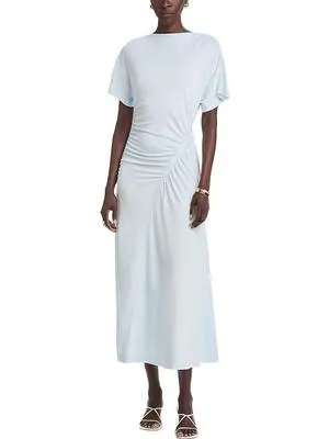 BOSS Ecaren Ruched Midi Dress - Pale Lagoon