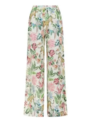 120% Lino Pantalone In Lino - Multicolour
