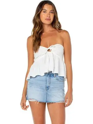 Roxy Ventura Tube Top - Cloud Dancer Solid