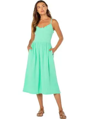 Roxy Downriver Midi Dress Spring Bud Solid
