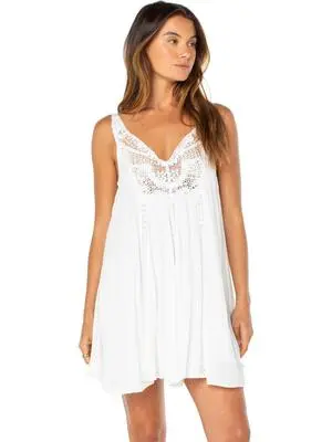 Roxy Sunswept Mini Dress - Cloud Dancer Solid