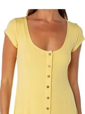 Roxy Sea Breeze Mini Dress - Raffia Solid